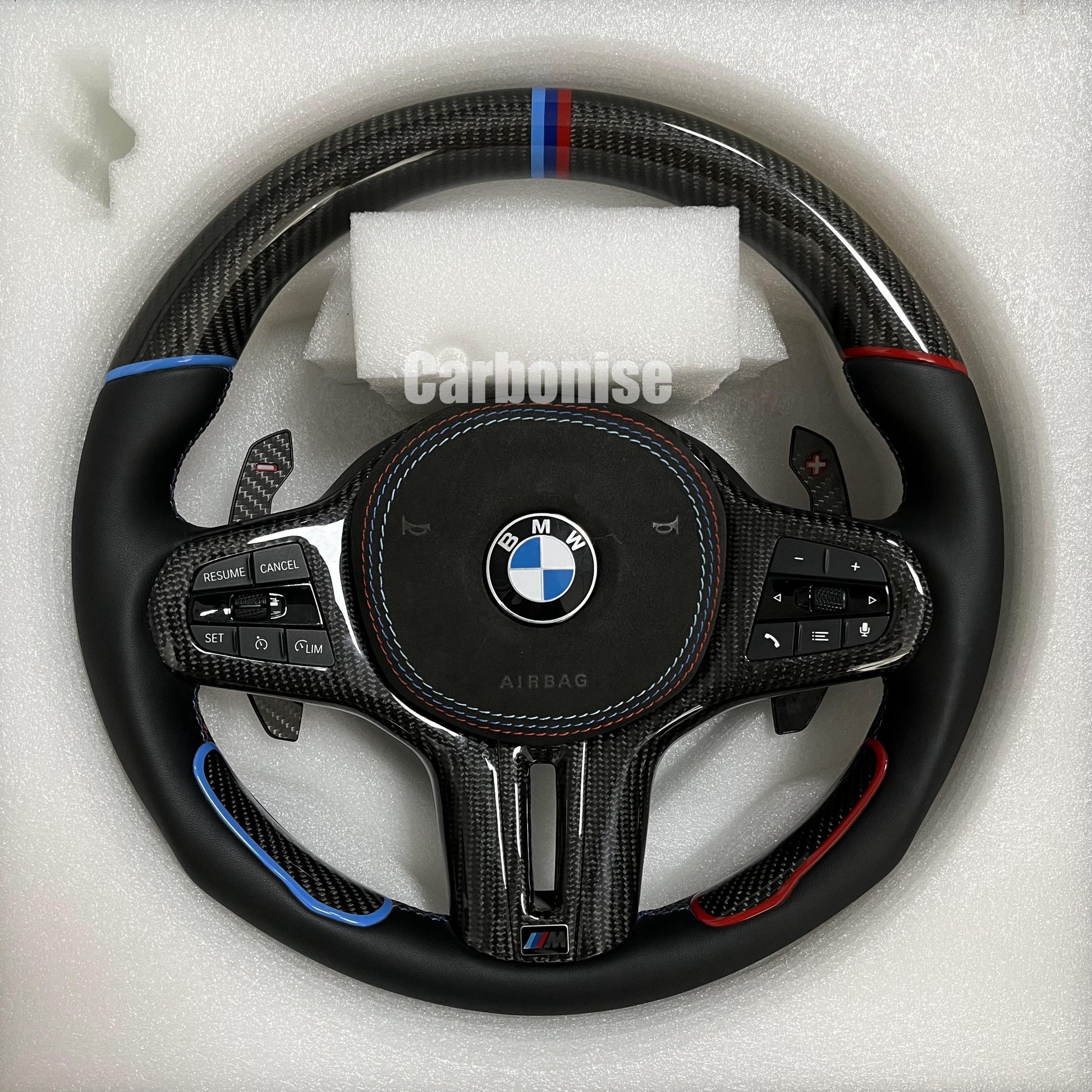 BMW M Carbon Steering Wheel | Multi-Color Accents | Carbonise – CARBONISE